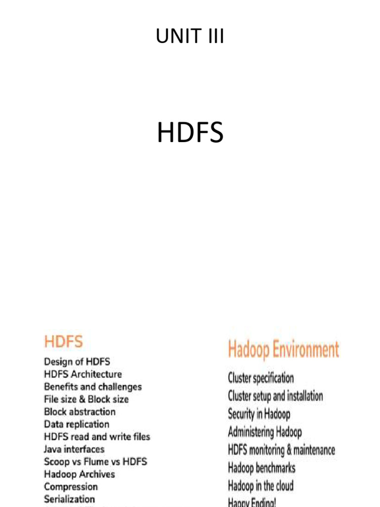 Big Data Unit III(Hdfs) | PDF