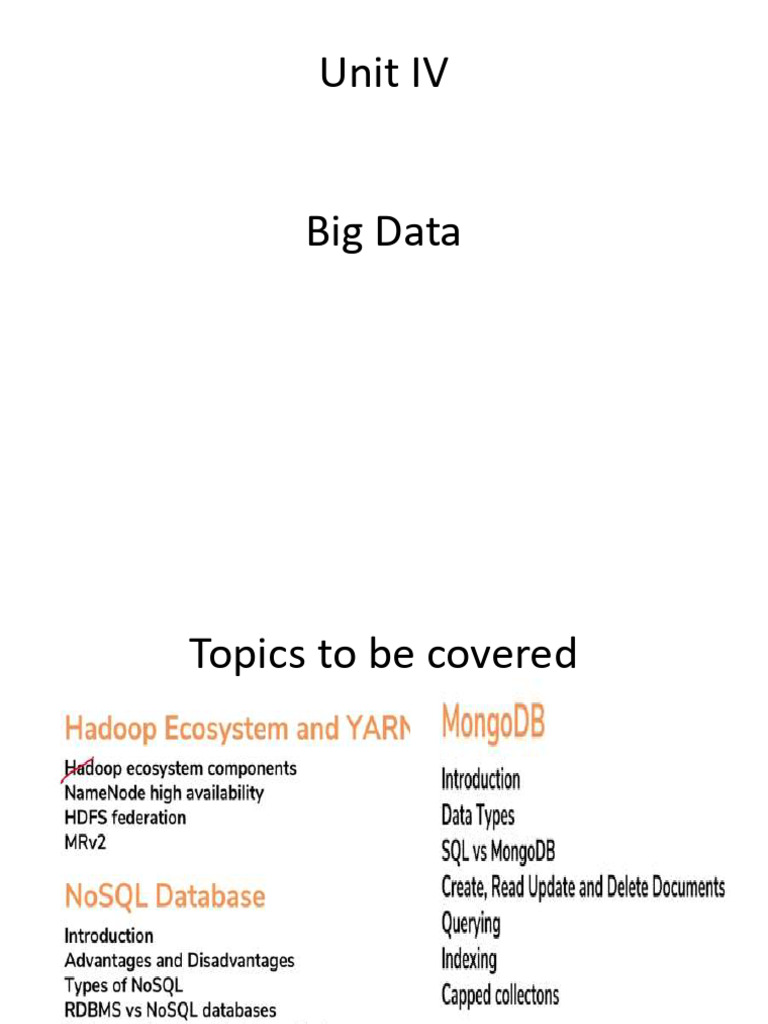 Big Data Unit IV | PDF