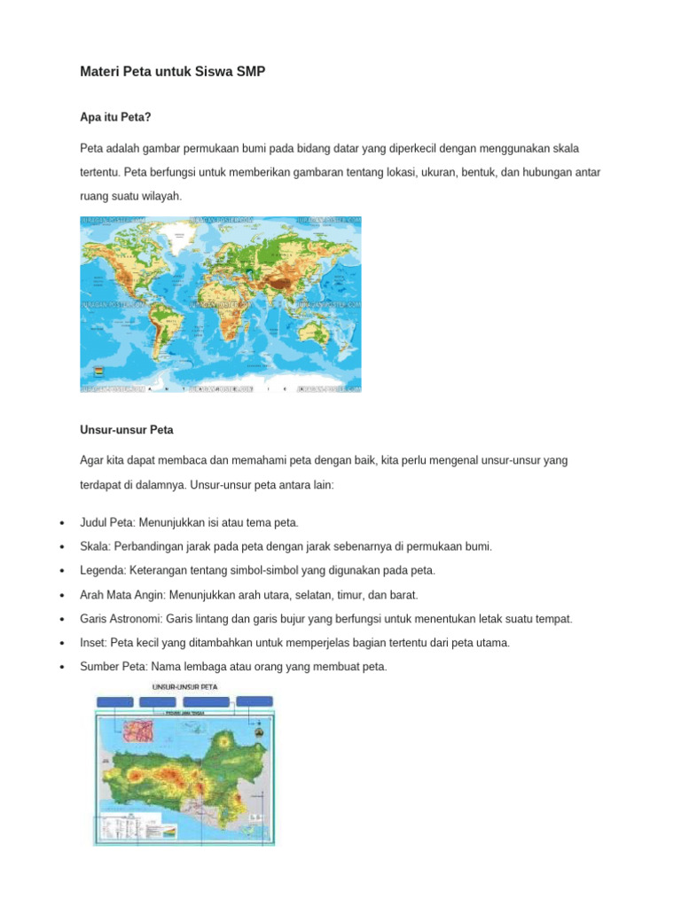 Materi Peta Untuk Siswa SMP | PDF