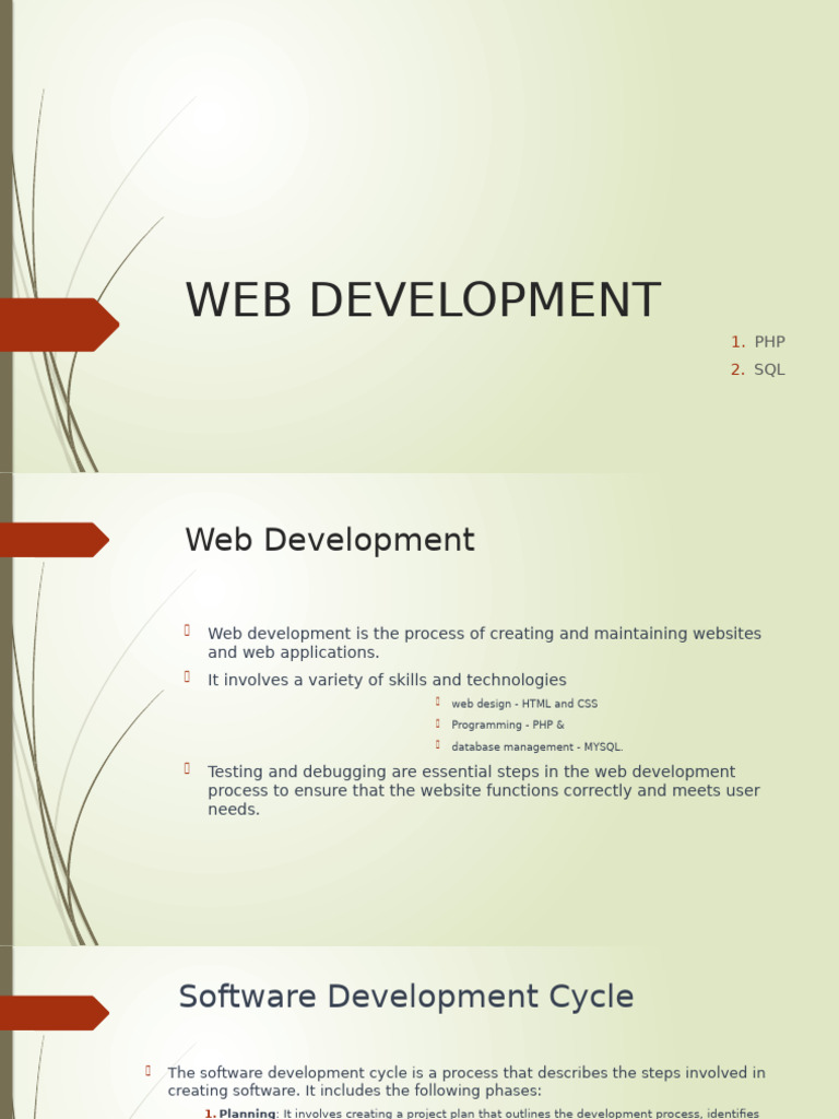WEB DEVELOPMENT | PDF | Web Development | World Wide Web