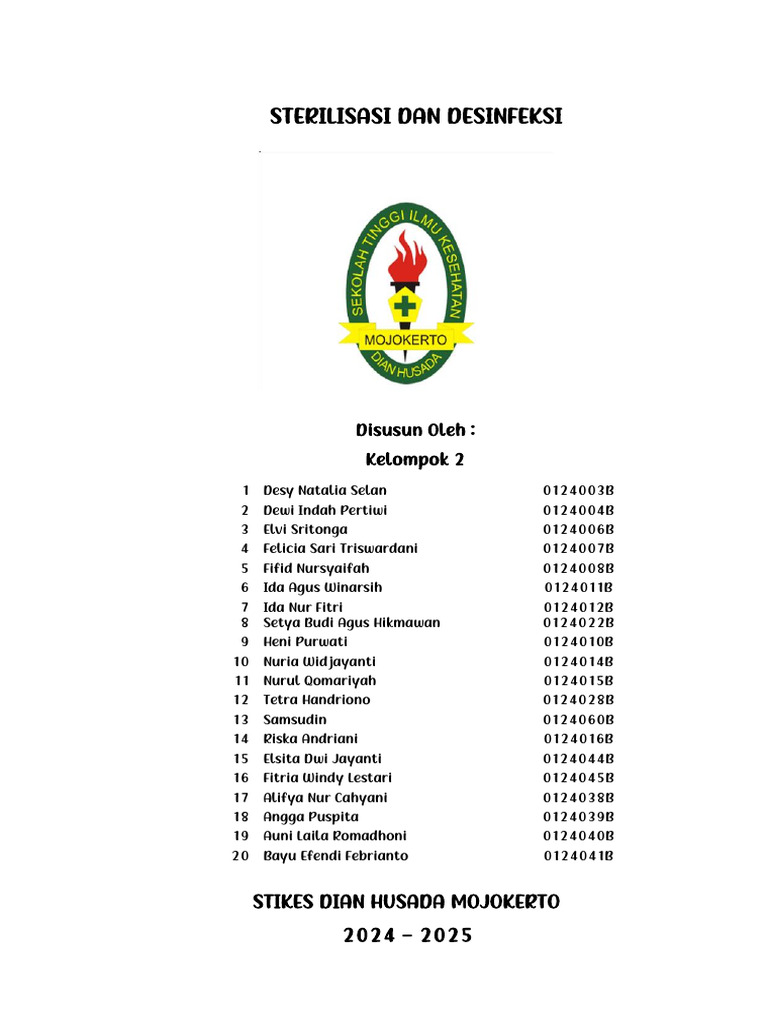 MAKALAH STERILISASI DAN DESINFEKSI | PDF