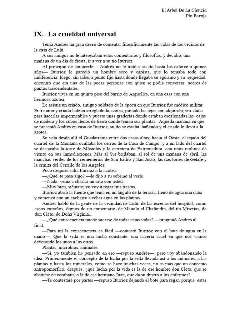 Microsoft Word - BAROJA PIO - El Arbol de La Ciencia.doc (1) | PDF