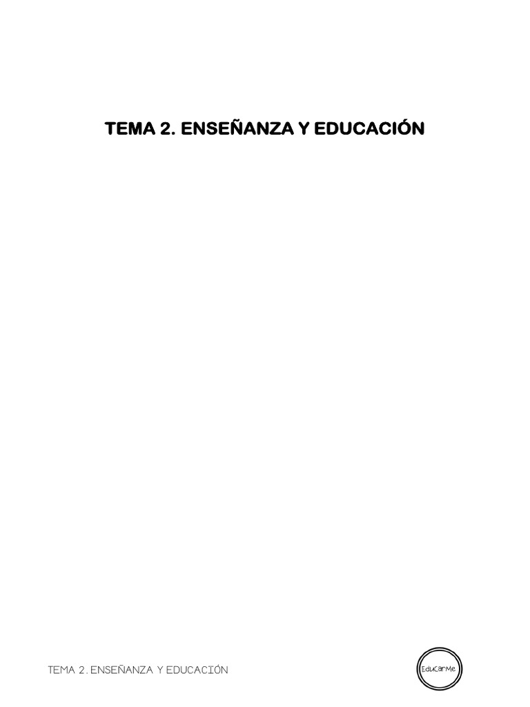 Dossier Tema 2 Castellano | PDF | Escuelas | Enseñando
