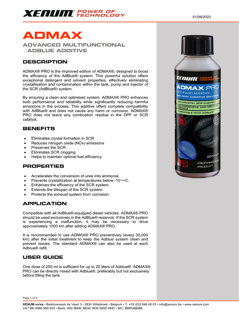 FT - XENUM Admax-Pro - Tds | PDF | Air Pollution | Chemical Process Engineering