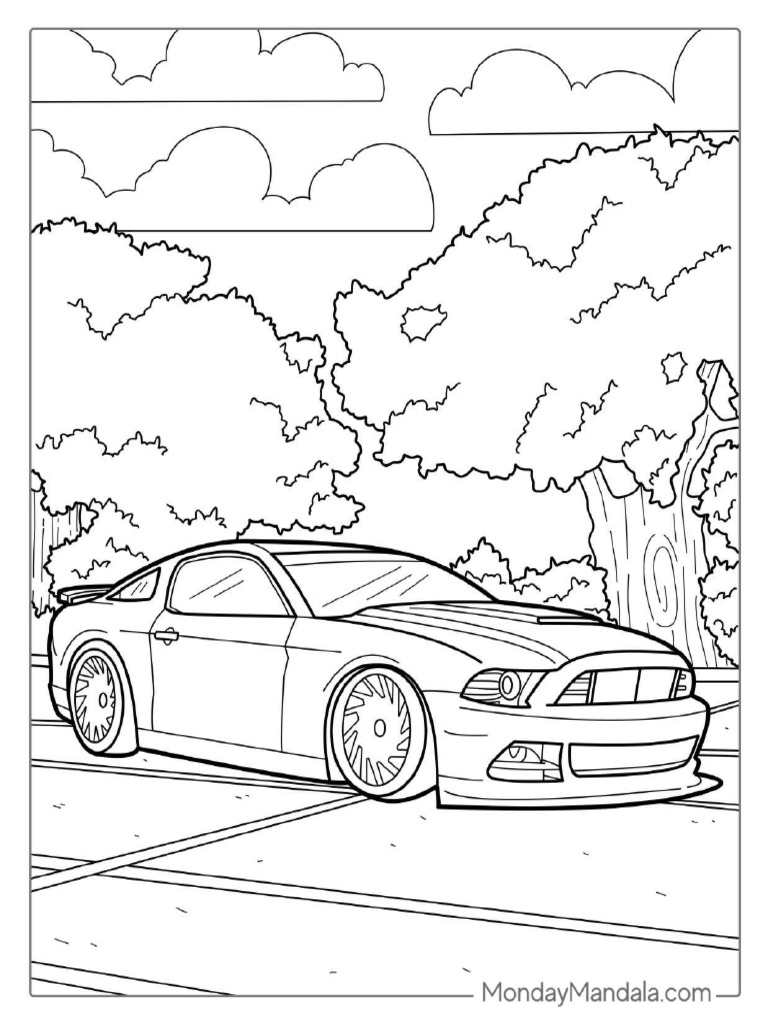 Mustang Coloring Sheet by Myself | PDF