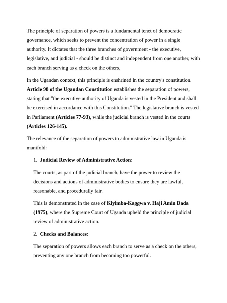 admin law | PDF | Separation Of Powers | Judicial Review