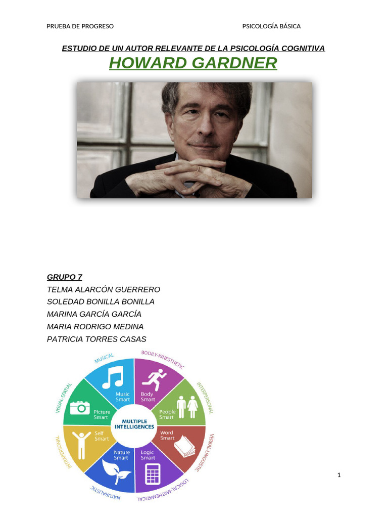 Howard Gardner | PDF | Inteligencia | Sicología