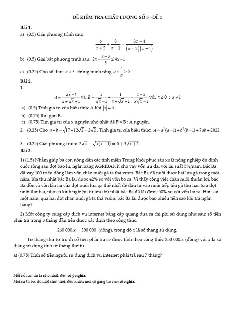 De Kiem Tra Lan 2 | PDF