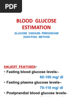 Blood Sugar Estimation via GOD-POD Method | PDF | Glucose | Hydrogen Peroxide