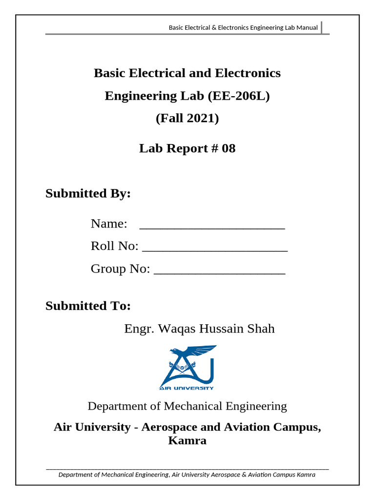 BEE Lab08 - Verification of Thevenin's Theorem | PDF | Electrical Network | Resistor