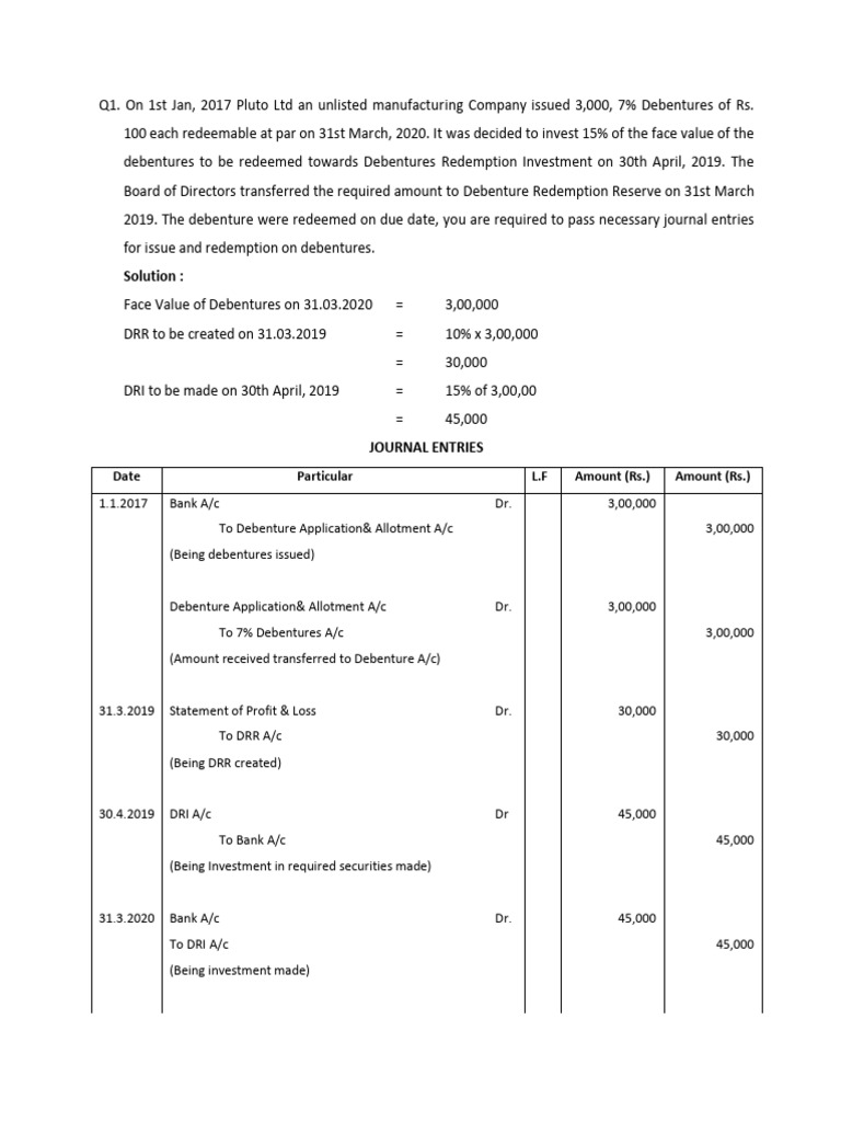 Updated Redemption Question Bank | PDF | Debenture | Securities (Finance)