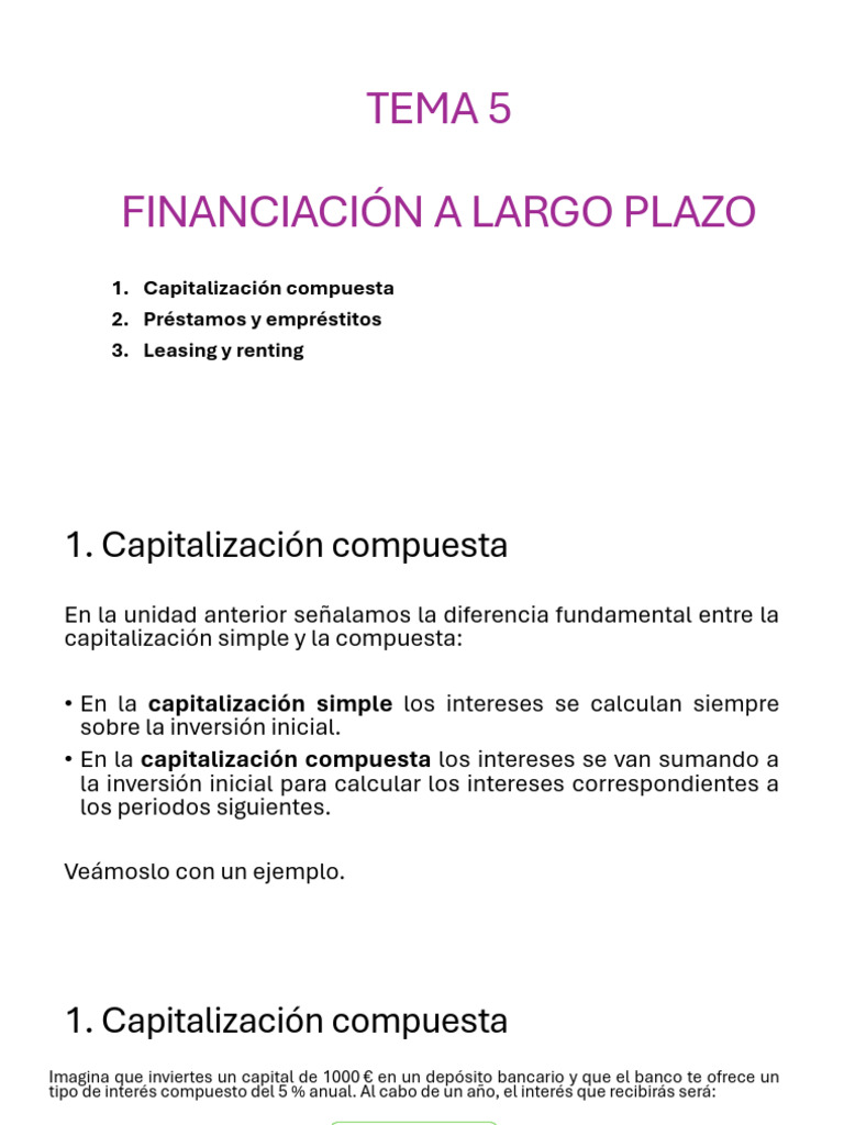 Tema 5 Gefe | PDF | Préstamos | Interés