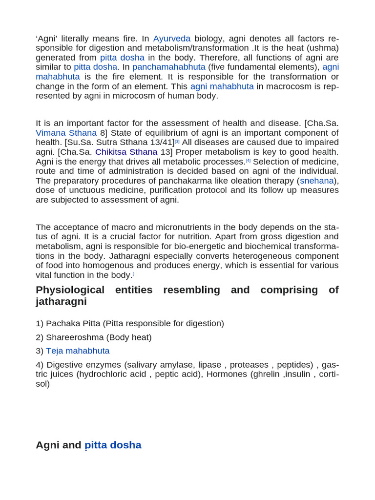 Concept of Agni in Ayurveda | PDF | Ayurveda | Digestion