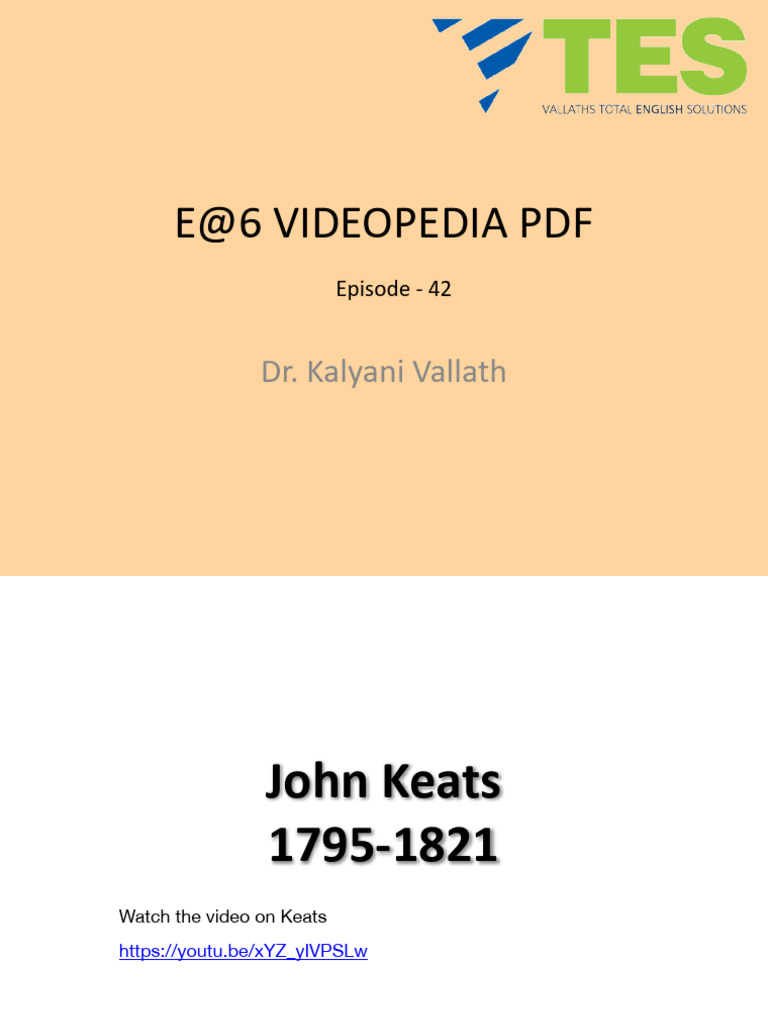 John Keats | PDF | John Keats | Poetry
