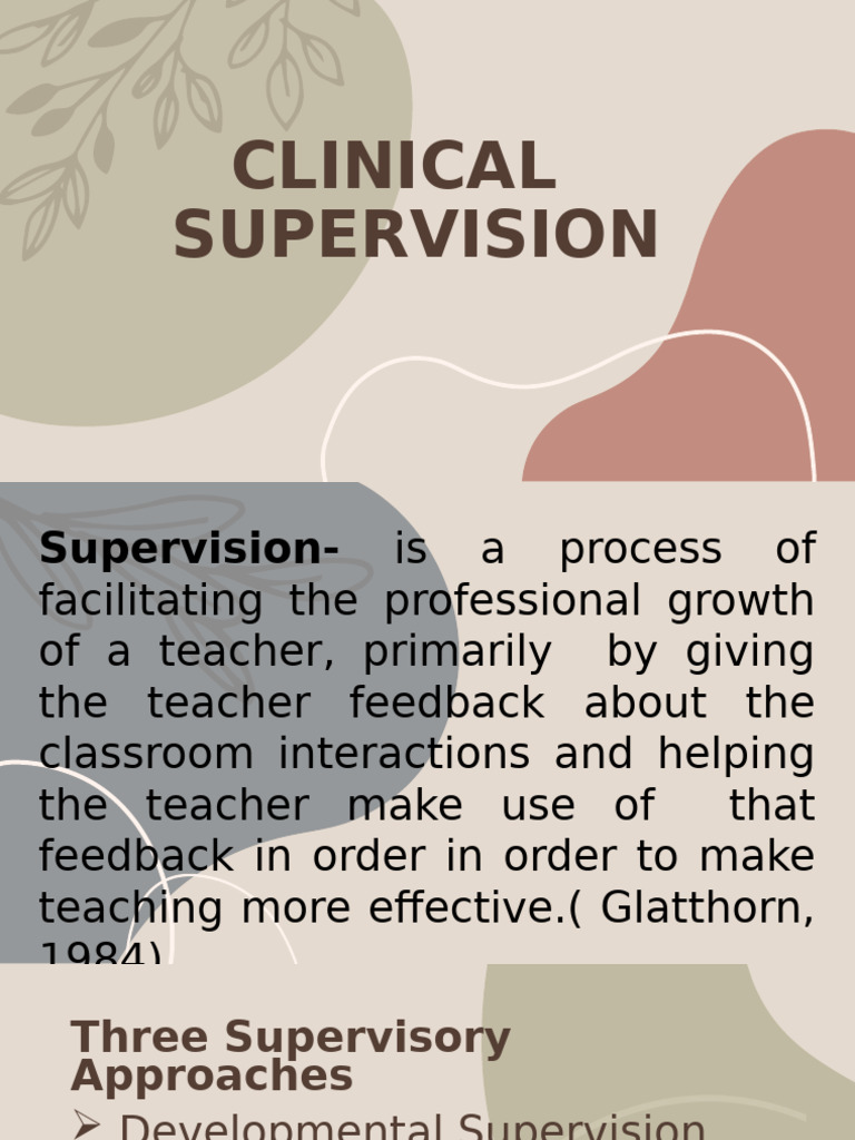 Clinical Supervision In Education Guide Pdf Teachers Mentorship