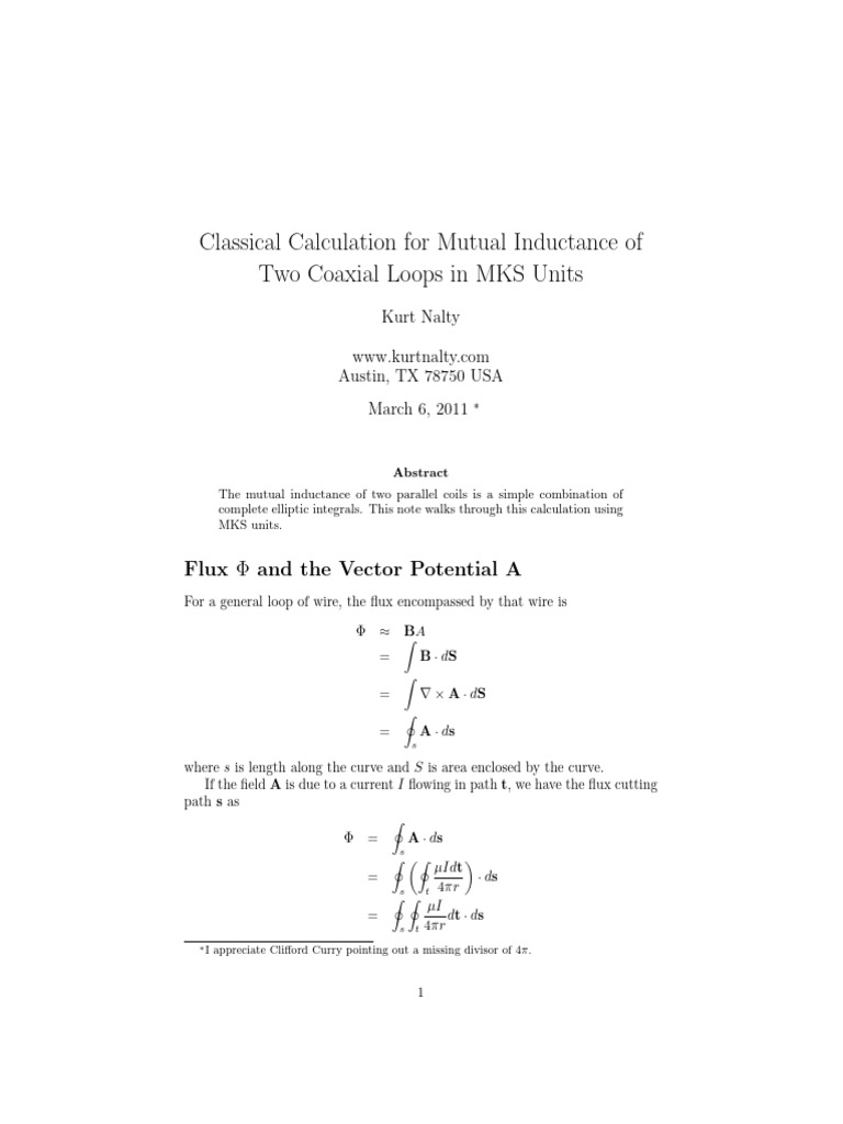 Helmholtz Mutual Inductance | PDF | Inductance | Flux