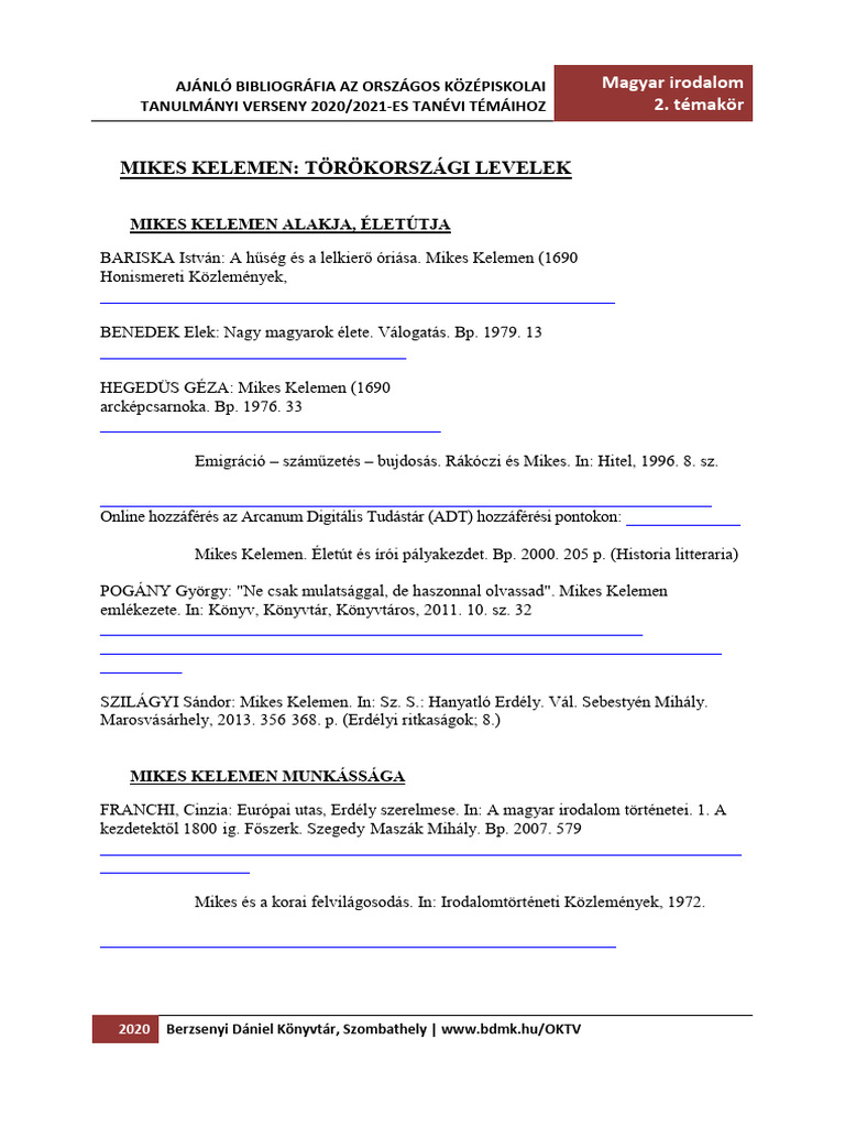 Magyar Irodalom 2 Webre | PDF