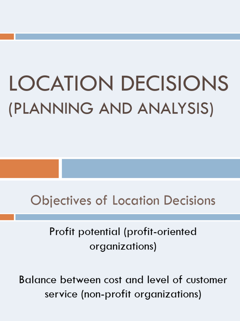 Location Decisions | PDF