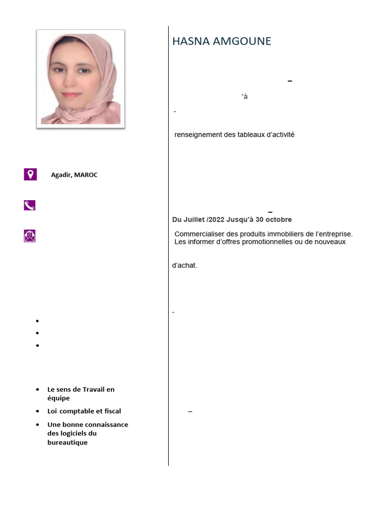 CV.CV | PDF | Comptabilité | Facture