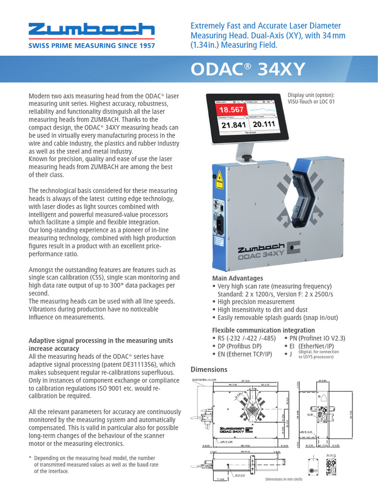 PR Odac 34xy en Zumbach Electronic | PDF | Programmable Logic ...