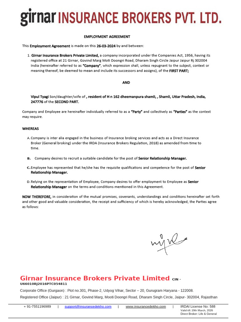 Vipul - Tyagi - 90003065 - GIBPL - Appointment - Letter - Without - BYOD - Clause - Final ...