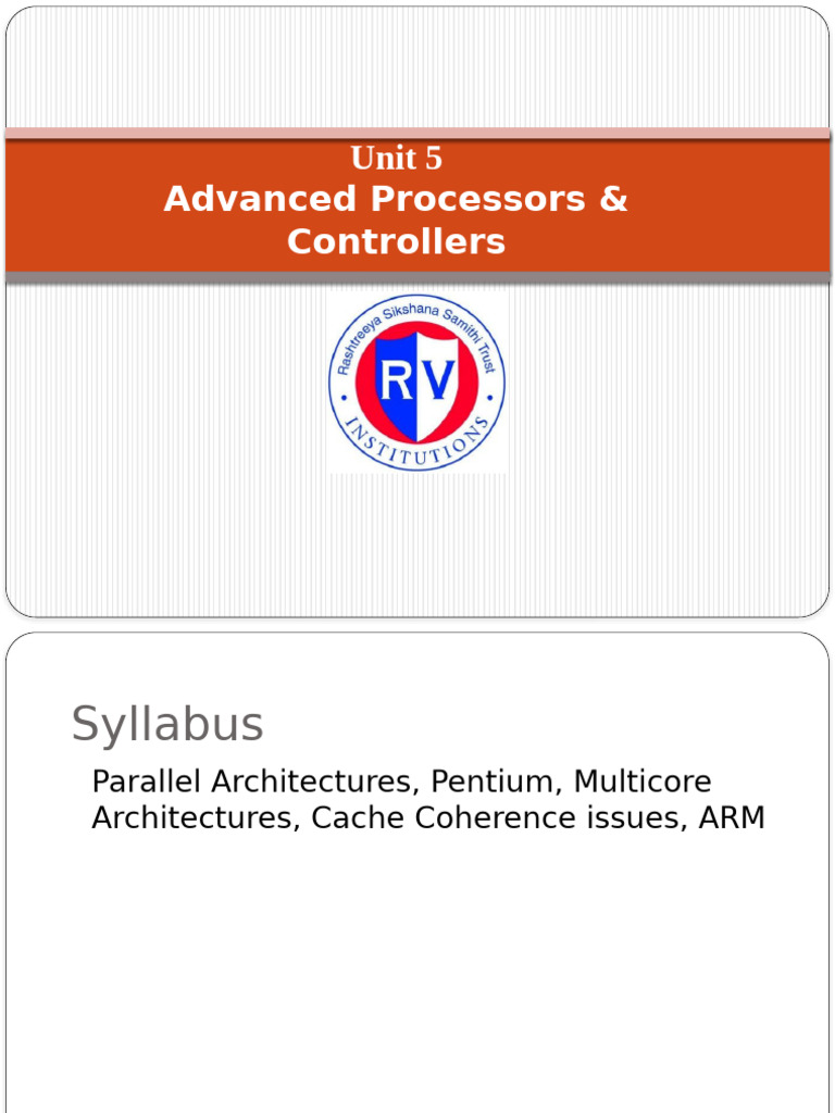 Unit 5 Advanced Processors | PDF | Microcontroller | Computing
