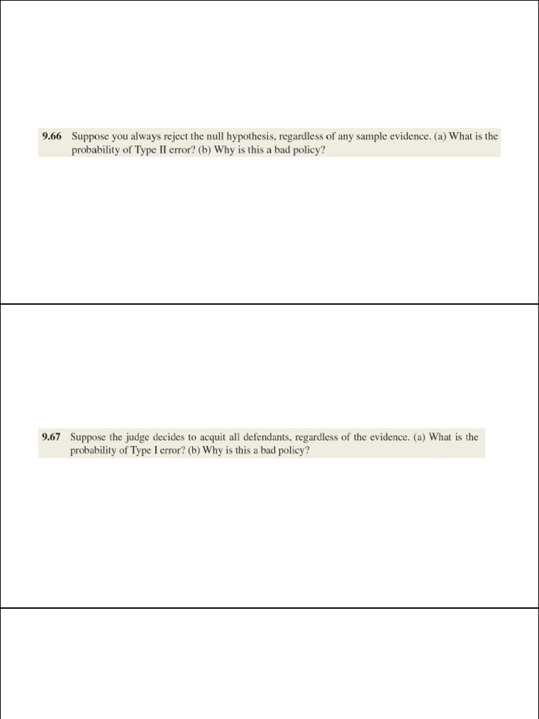 Topic 9 One Sample Hypothesis Tests | PDF
