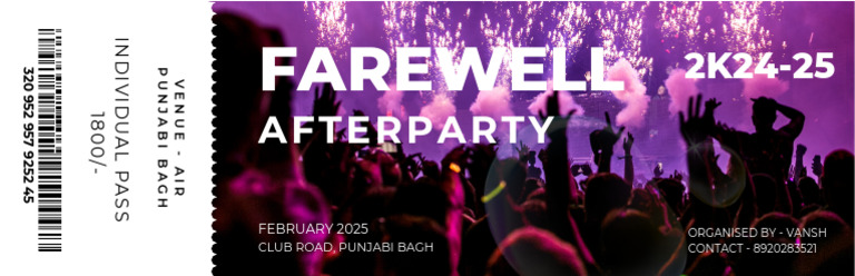Farewell Afterparty Ticket | PDF