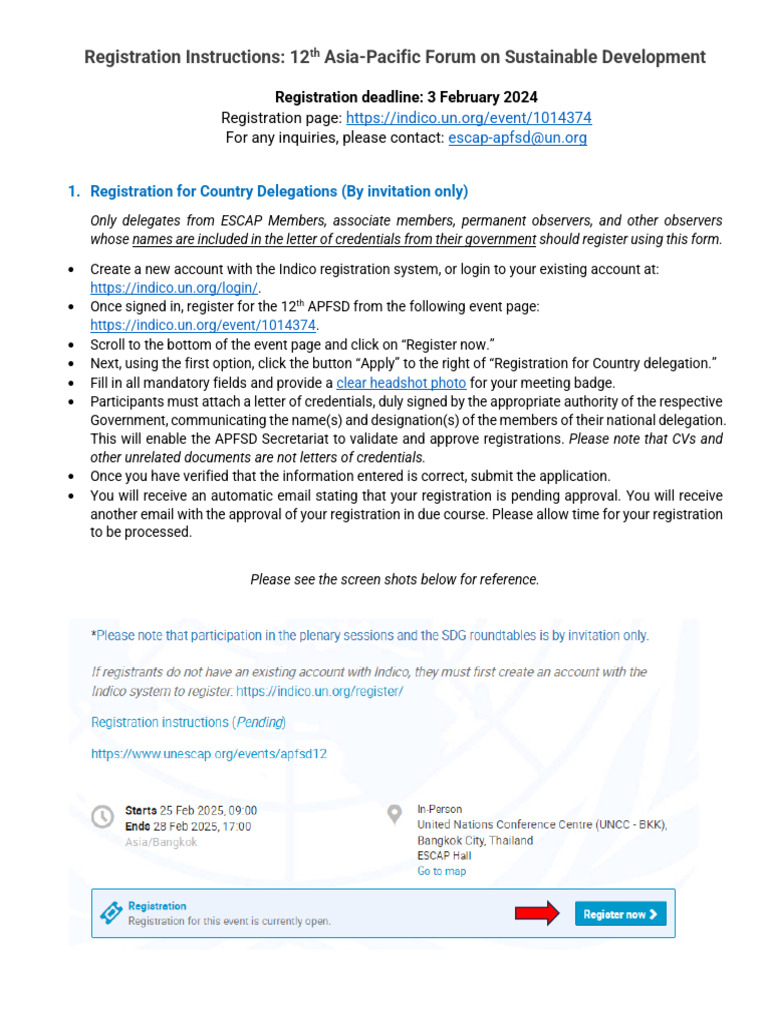 APFSD 2024 Registration Instructions | PDF