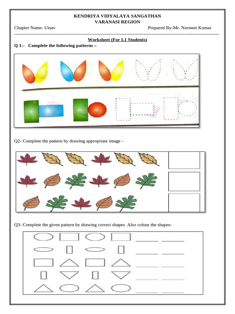 CHAPTER 9 Utsav (Worksheet For L1 Students) | PDF
