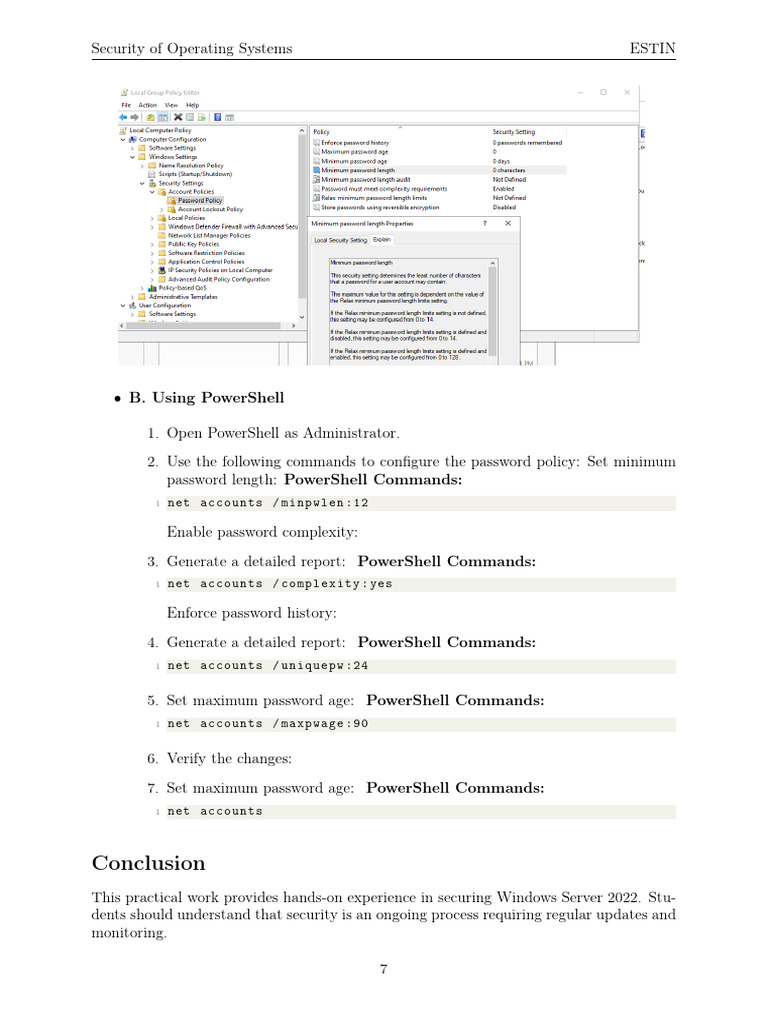 Securing Windows Server 2022 with PowerShell | PDF