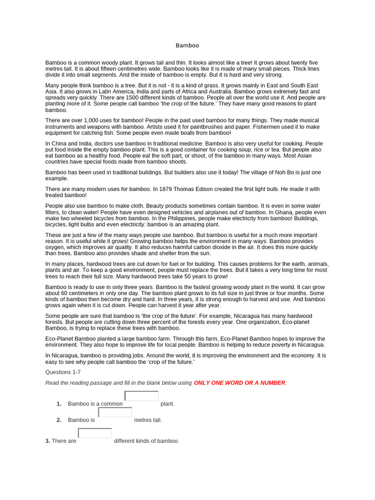 Bamboo | PDF | Bamboo | Tuition Payments