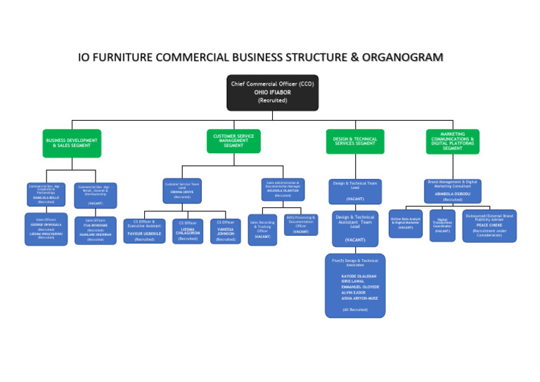 Correct Io Furniture Commercial Biz Structure & Organogram | PDF ...