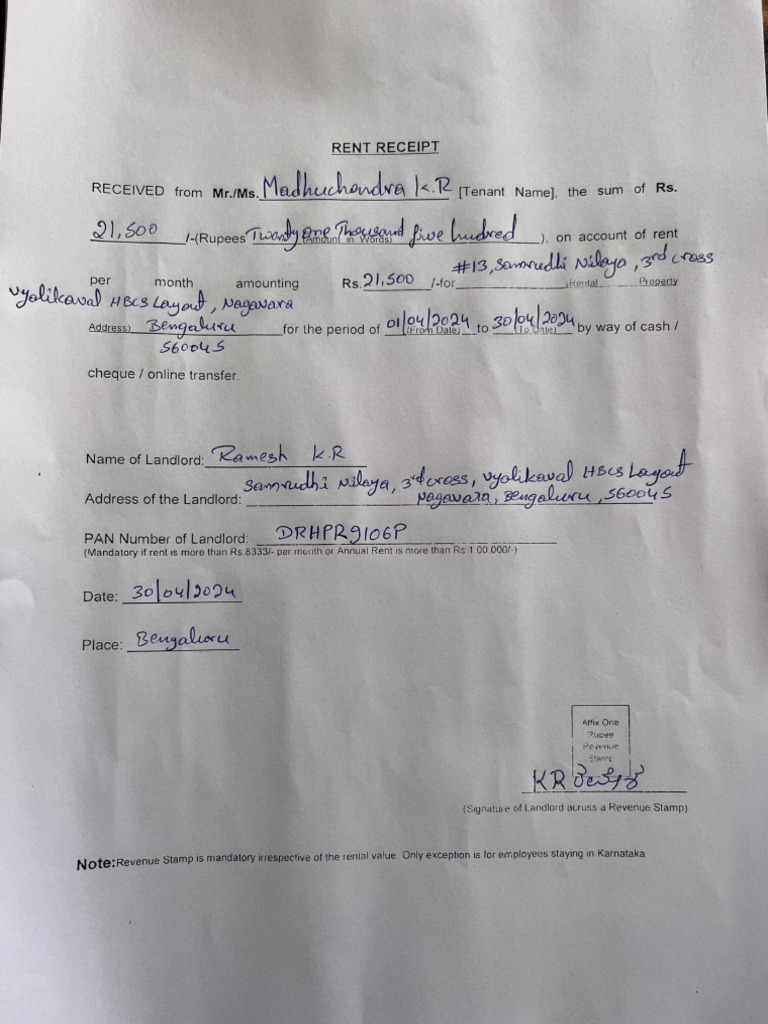 HRA Sample Format | PDF