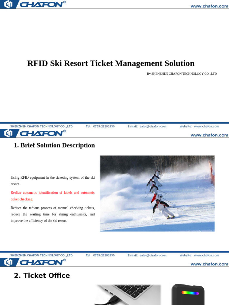 CHAFON Ticket Management Solution | PDF | Radio Frequency Identification | Computing