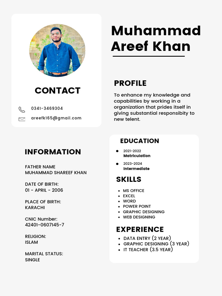 Areef Khan's Professional Profile | PDF