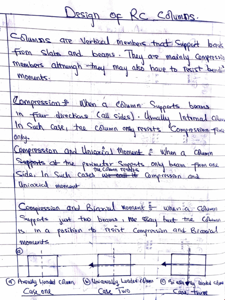 Design of RC COLUMNS Lecture Note | PDF