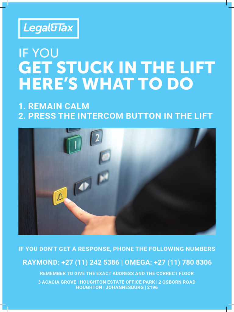 Internal lift instructions poster | PDF
