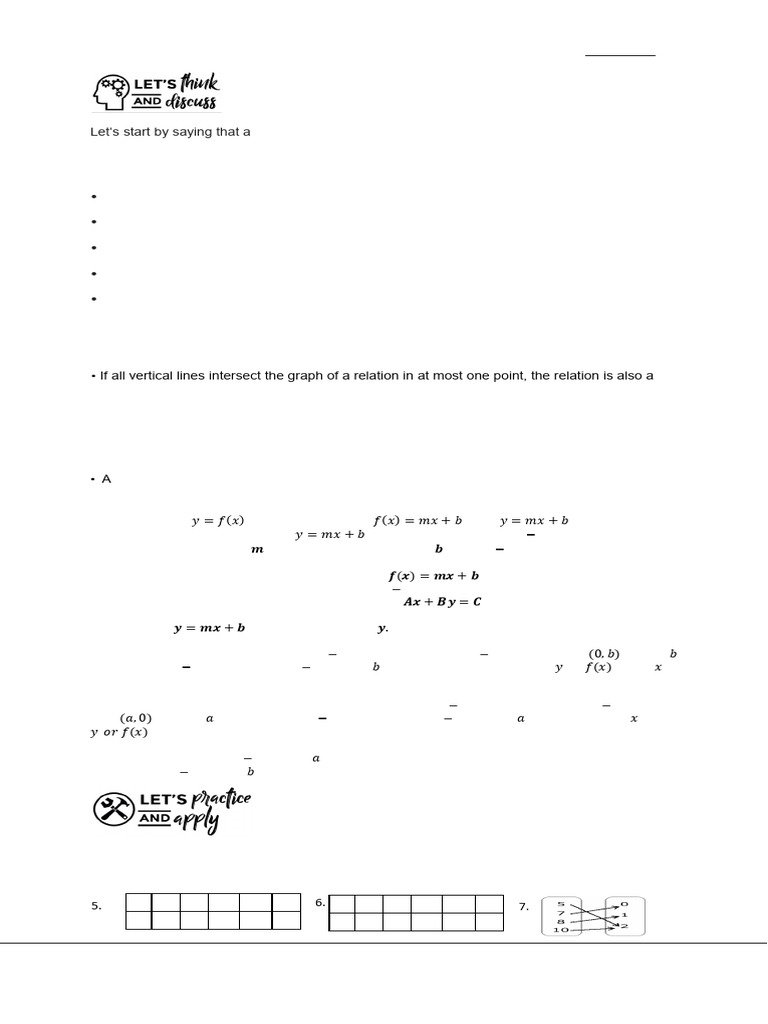 Grade 8 Functions and Relations Guide | PDF | Function (Mathematics ...