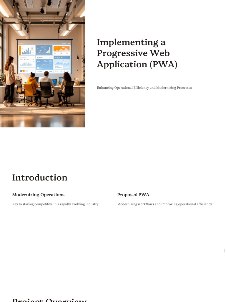 PWA for Operational Efficiency | PDF | Automation | Information Science