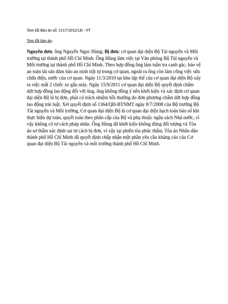 Bản án số 1117 | PDF