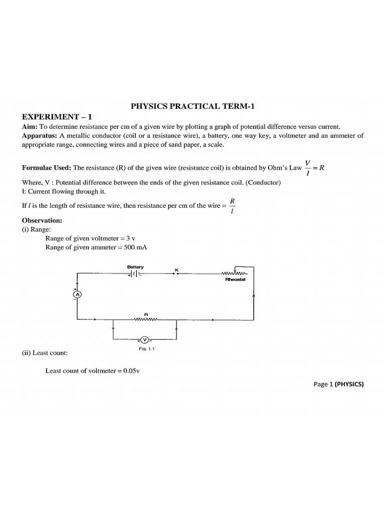 12 Physics Practical Final Pdf