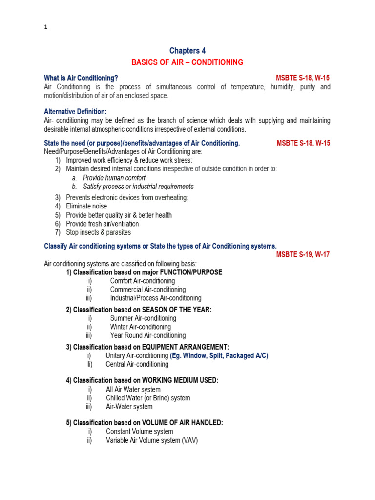 Chapter 4 Notes Basics of Refrigeration & Air - Conditioning Latest ...