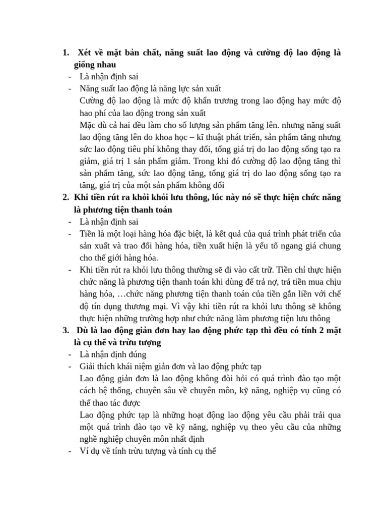 nhận định ôn thi ktct | PDF