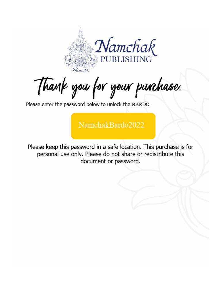 Unlock Your Namchak Bardo | PDF