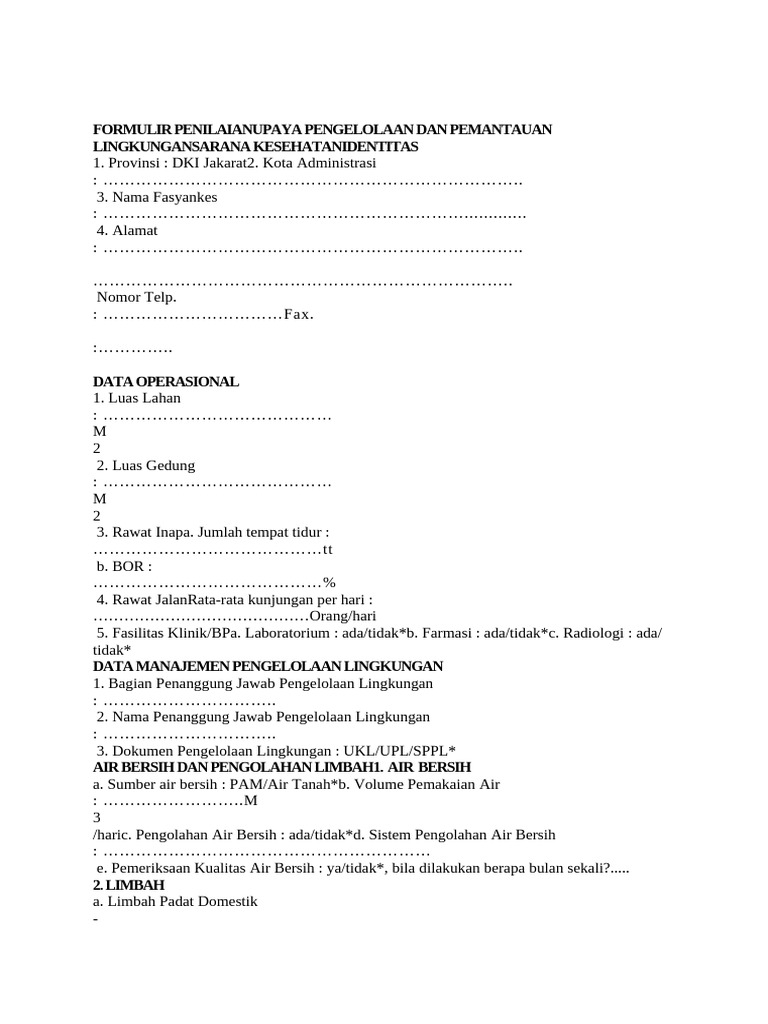 form ikl fasyankes | PDF