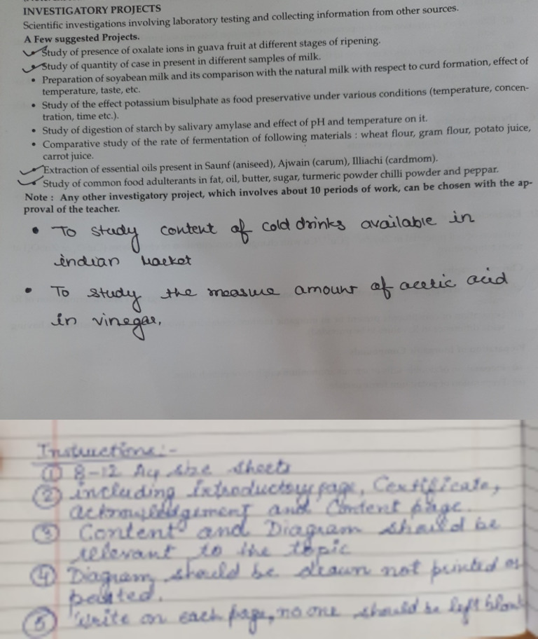 Investigatory Projects | PDF