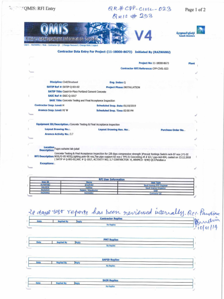 QR#CPP Civil 023 - Qmis#253 | PDF