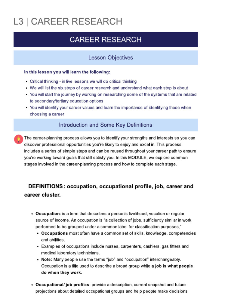 Career Research | PDF