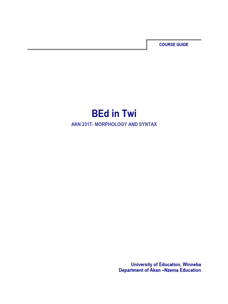 License Twi | PDF | Phrase | Semantic Units